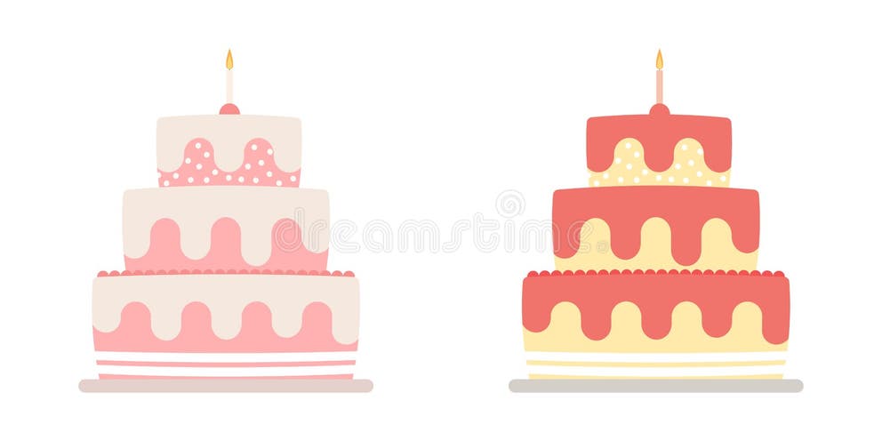 Big Cake Icon Simple Design. Vector Stock Vector - Illustration of ...