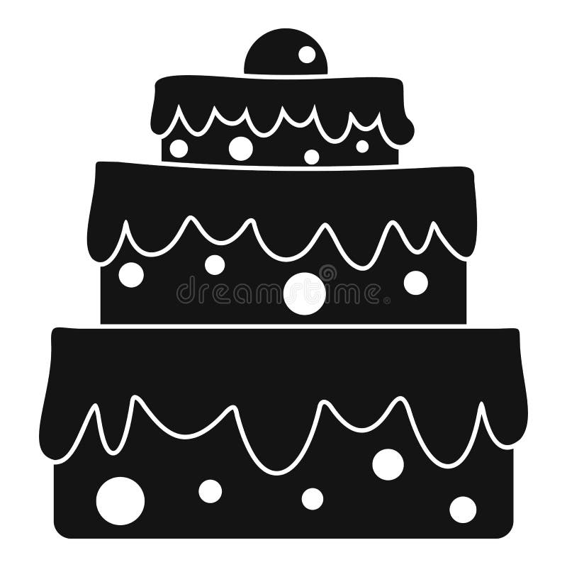 Big Cake Icon, Simple Style Stock Vector - Illustration of isolated ...