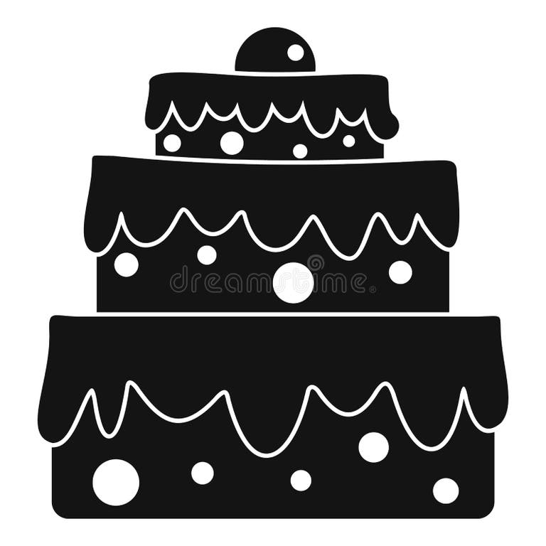 Big Cake Icon, Simple Style Stock Vector - Illustration of isolated ...