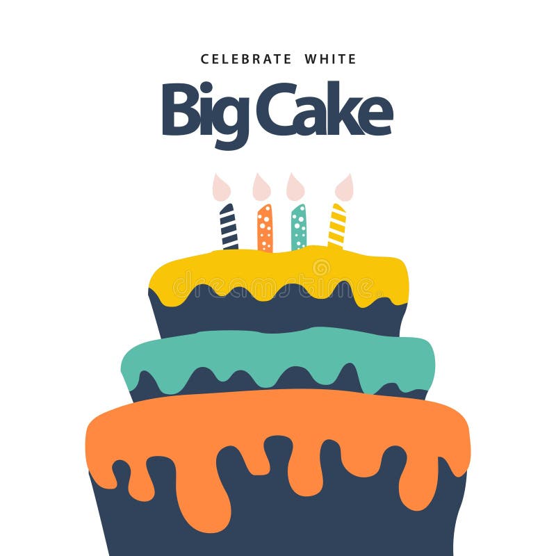 Big Cake Vector Template Design Illustration Stock Vector ...