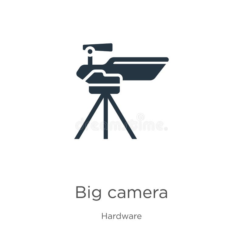 Big Camera Icon Vector. Trendy Flat Big Camera Icon from Hardware ...