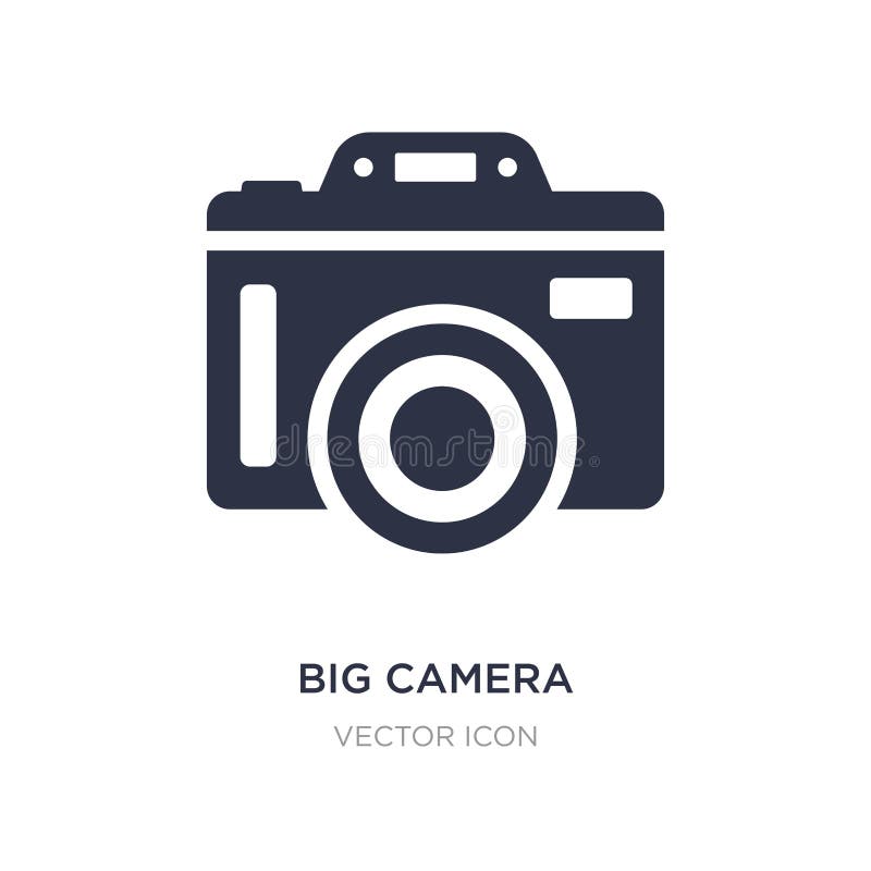 Big Camera Icon on White Background. Simple Element Illustration from ...