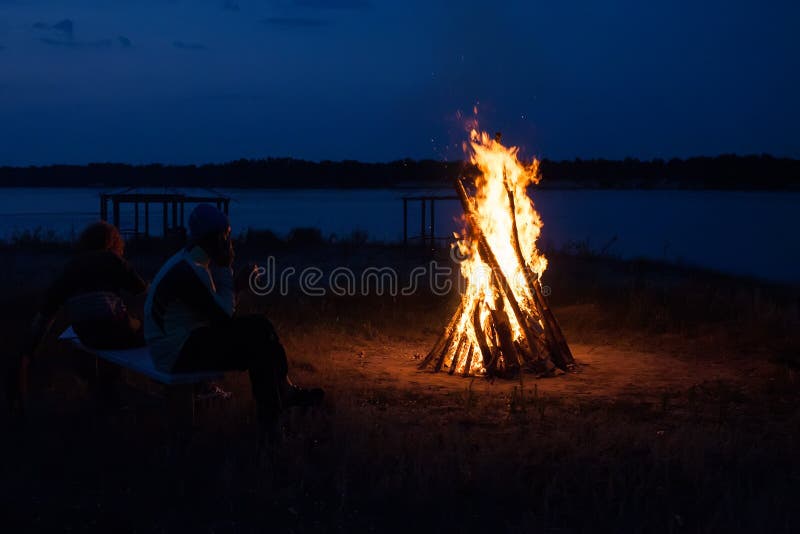 Big campfire stock photo. Image of burn, campfire, warm - 40521820