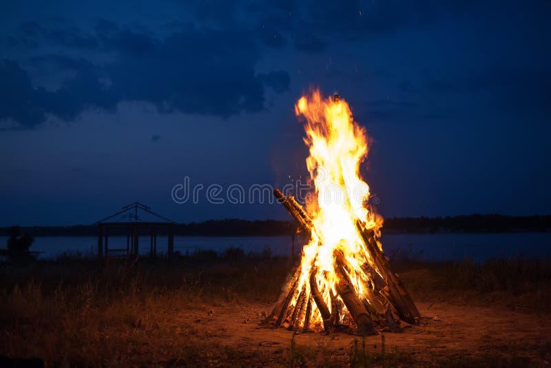 Big campfire stock image. Image of winter, black, light - 40521857