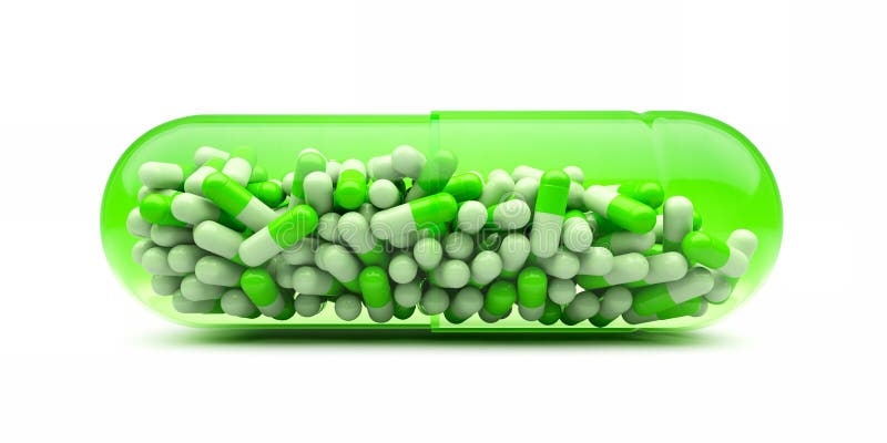 Big Capsule with Small Capsules. Stock Illustration - Illustration of ...