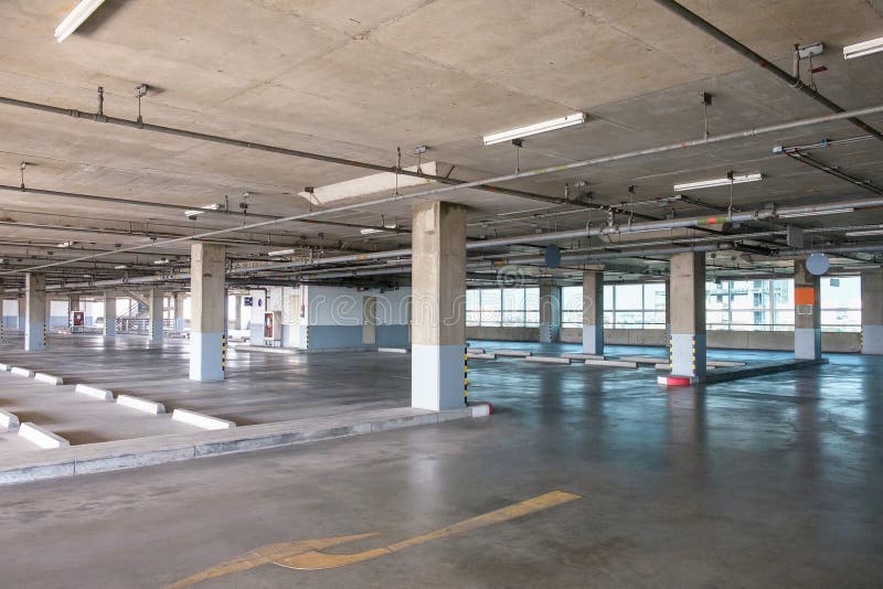 Big car park interior stock photo. Image of building - 103038726