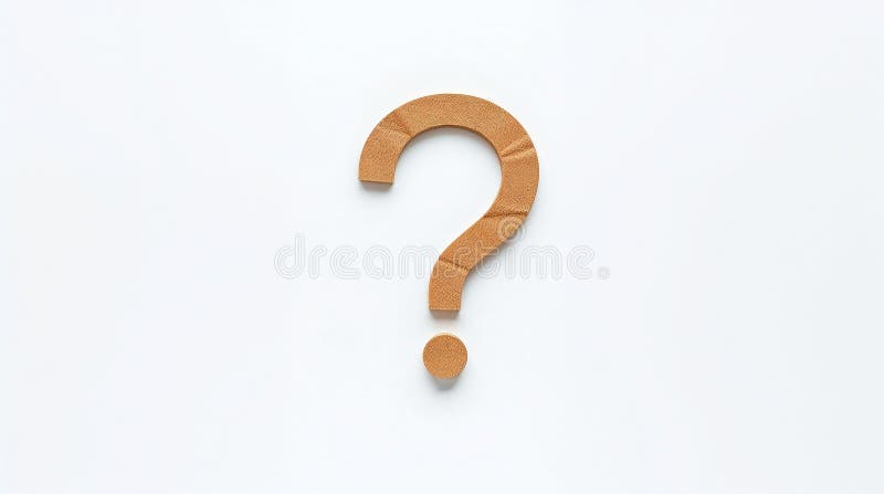 Big Cardboard Question Mark Over White Background Posing Interrogative ...