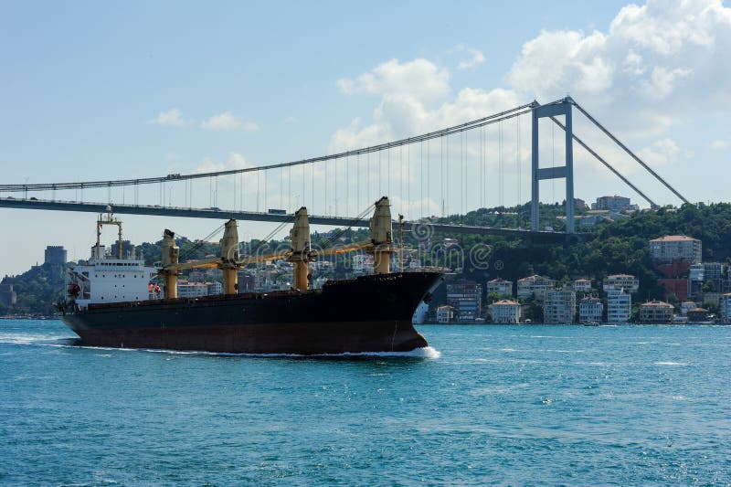 Cargo Ship in Bosphorus Strait, Istanbul, Turkey Editorial Photo ... Cargo Ship in Bosphorus Strait, Istanbul, Turkey Editorial Photo ...