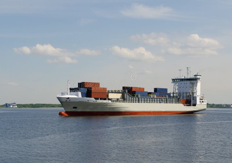 Big Cargo ship stock photo. Image of coastline, blue - 84704914