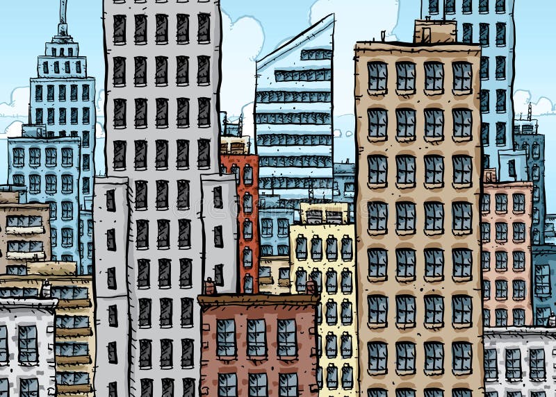 Cartoon Chicago Skyline stock illustration. Illustration of chicago ...