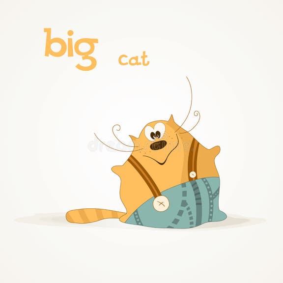 Big cat stock vector. Illustration of glutton, large - 28565319