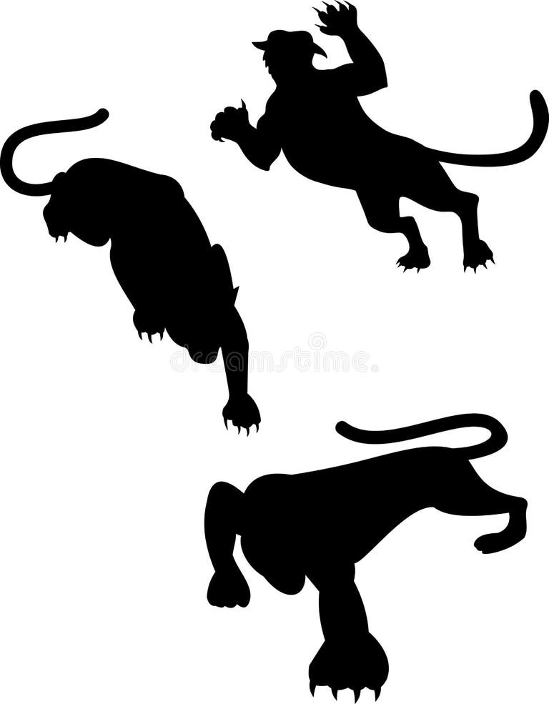 Big Cat Silhouettes Stock Illustrations – 482 Big Cat Silhouettes Stock ...
