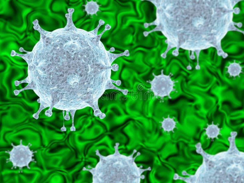 Big Cells of Coronavirus - 3d Rendering Stock Illustration ...