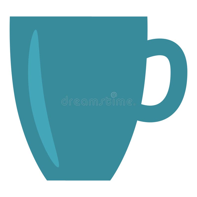 Big Ceramic Blue Cup for Tea or Coffee, Vector Stock Vector ...