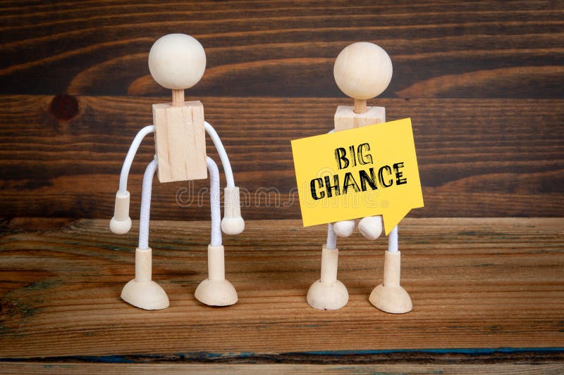 Big Chance. Yellow Speech Bubble with Text Stock Photo - Image of ...