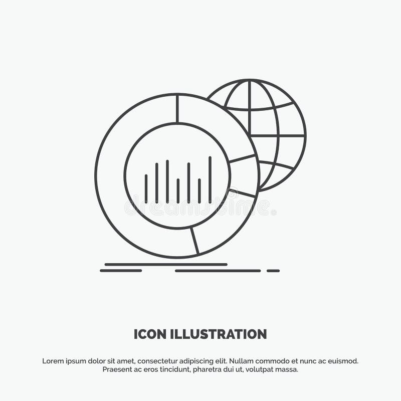 Big, Chart, Data, World, Infographic Icon. Line Vector Gray Symbol for ...