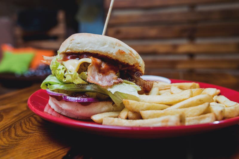 Cheeseburger and Chips stock photo. Image of lunch, cheesy - 28296804