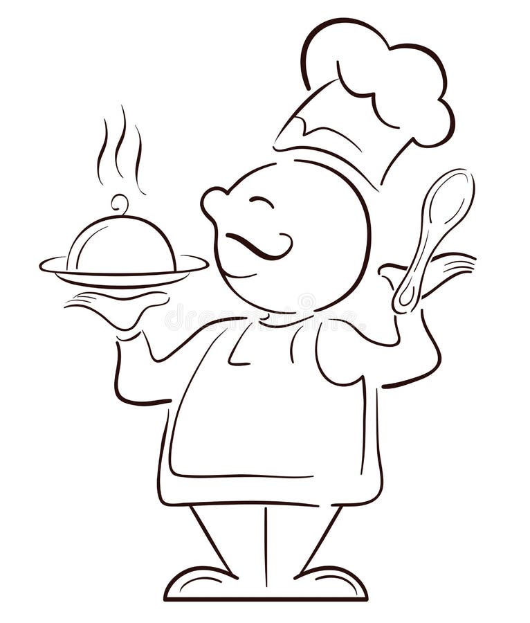 Big chef Mr. cook stock vector. Illustration of graphic - 21424541