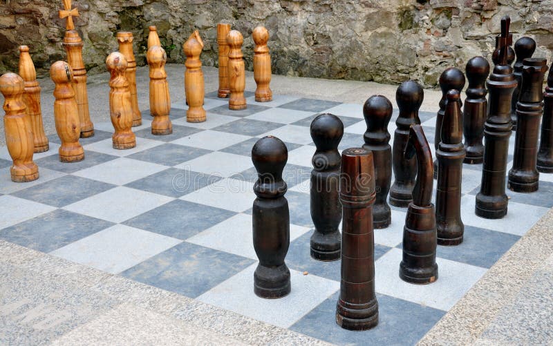 Big chess stock image. Image of detailed, outdoor, chess - 43400779