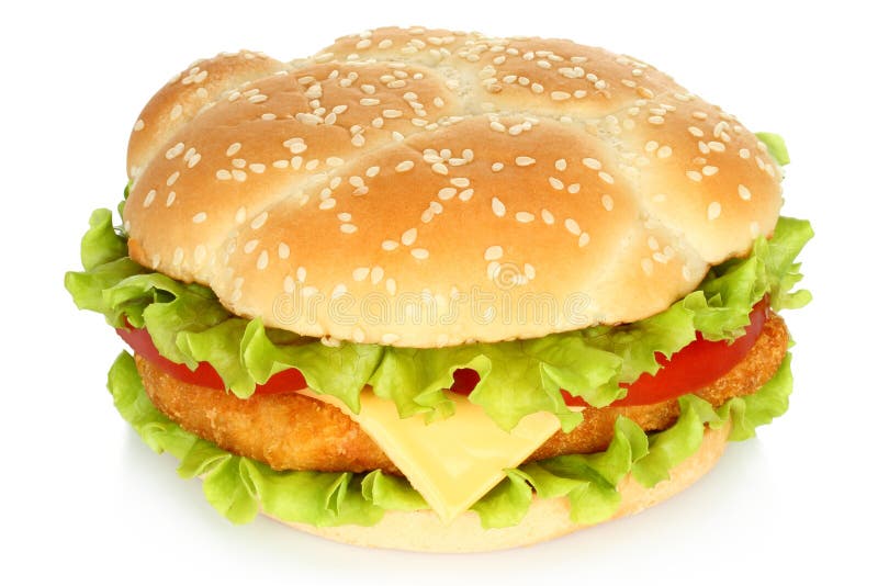Big chicken burger stock photo. Image of nutrition, meat - 63199762