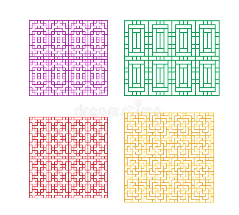 Big Chinese Window Frame in Silhouette , Vector Stock Vector ...