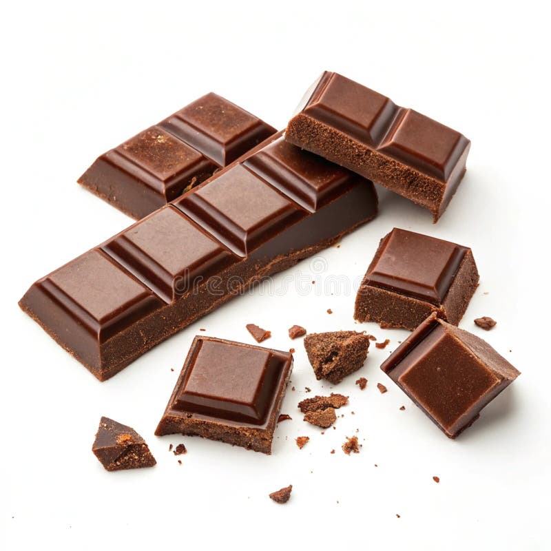 Big Chocolate and Small Ones are Each Split into Three Parts Isolated ...