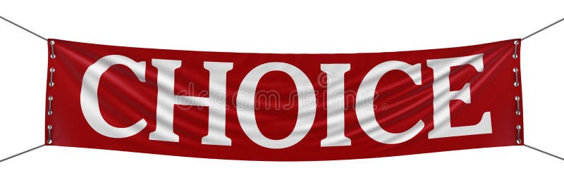 Big Choice Banner stock illustration. Illustration of large - 88031749