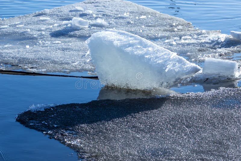 Big Chunk of Ice in the River Volga on a Spring Day Stock Image - Image ... Big Chunk of Ice in the River Volga on a Spring Day Stock Image - Image ...
