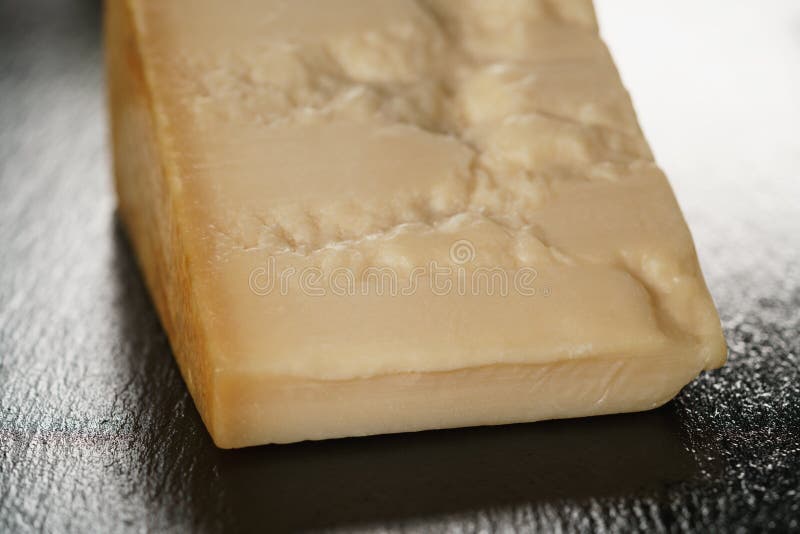 Big Chunk of Italian Parmesan Cheese on Slate Board Stock Photo - Image ...