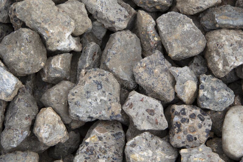 Big Chunks of Stone. the Stones Were Caused by a Broken Concrete Wall ...