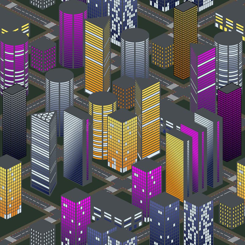 High Rise Buildings Isometric Stock Illustrations – 113 High Rise ...