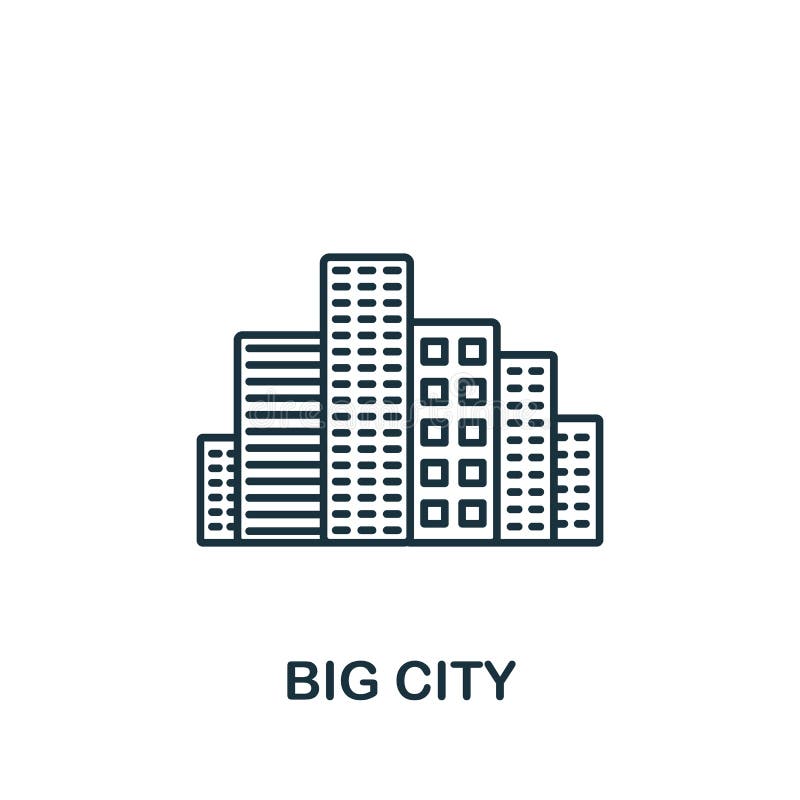 Big City Icon. Monochrome Simple Icon for Templates, Web Design and ...