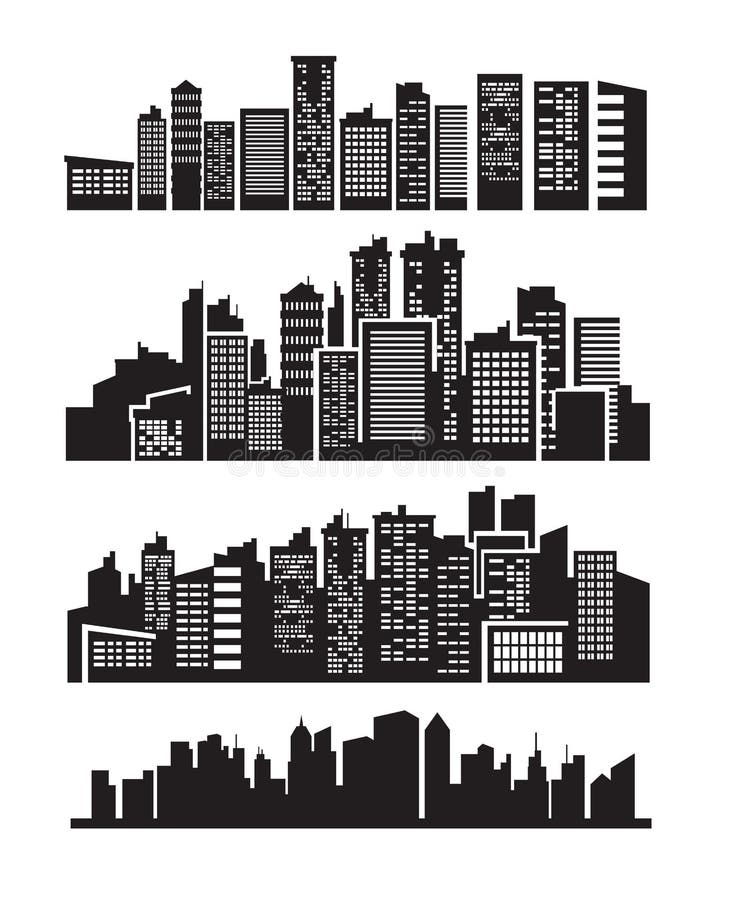 City icons stock vector. Illustration of district, graphic - 33430589