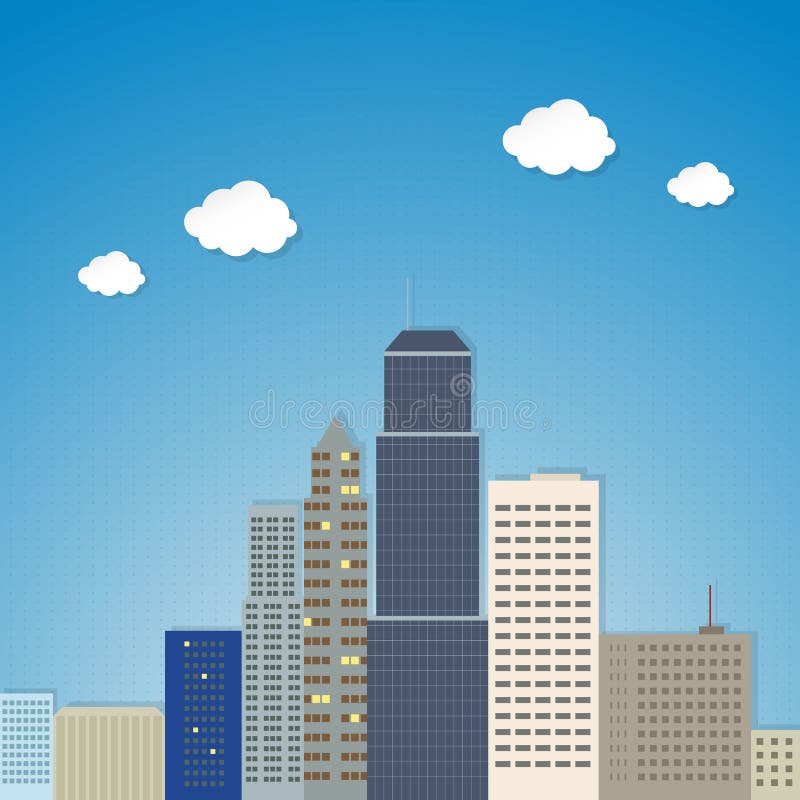 Big City Landscape in Paper Model. Stock Vector - Illustration of ...