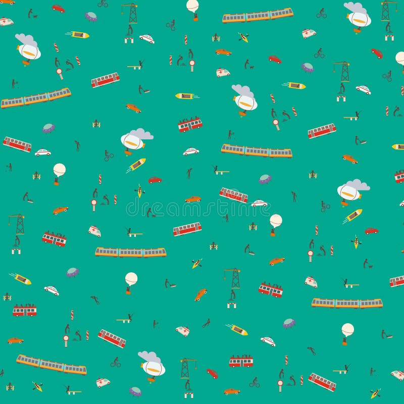 Big city life pattern stock vector. Illustration of police - 48223340