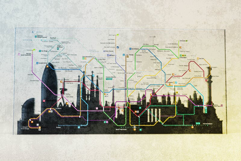 City Metro Station. Urban Subway Tunnel with Railway Train Vector ...