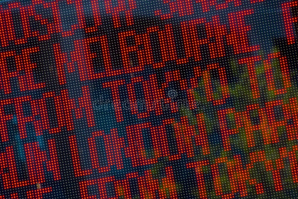 Big City Names on Led Light Board Stock Photo - Image of lights, style ...