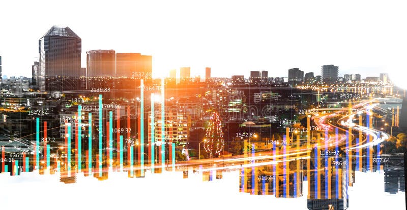 Big city never sleeps stock image. Image of skyline - 129997547