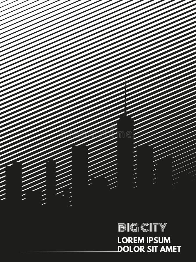 Big City Template Poster. Modern Flyer Design Stock Illustration ...