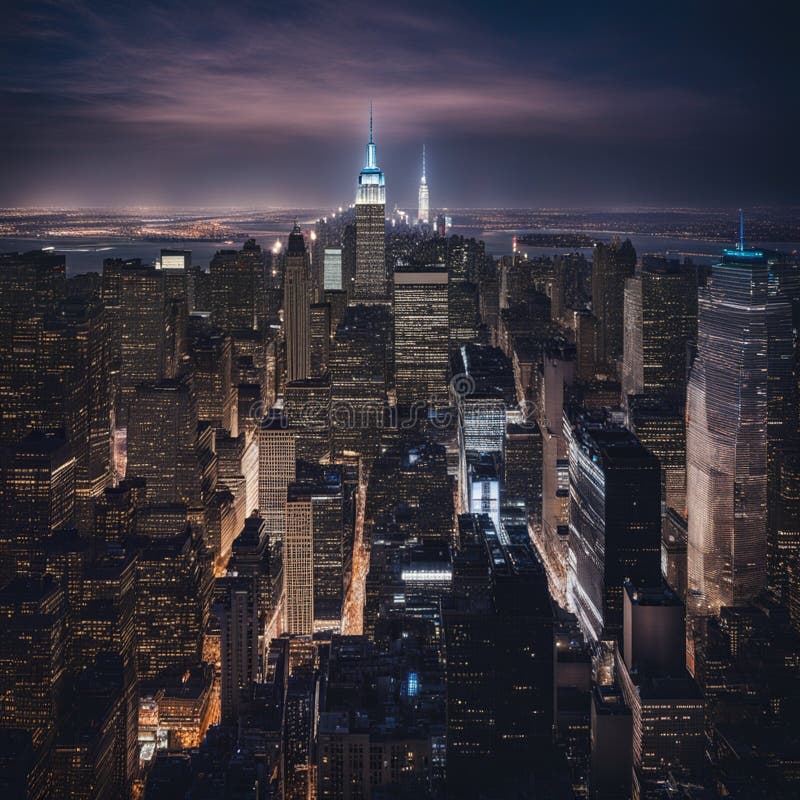 Big City View - Ai Generated Panorama Stock Illustration - Illustration ...