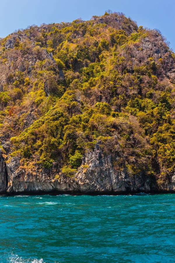 Big cliff and sea stock image. Image of limestone, landscape - 51258557