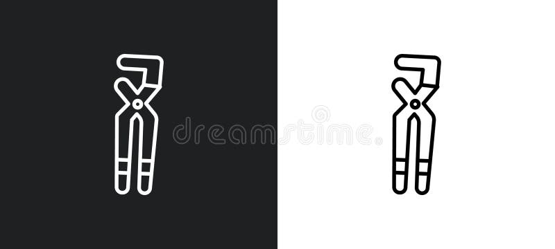 Big Clippers Outline Icon in White and Black Colors. Big Clippers Flat ...
