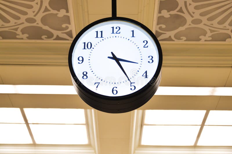 Big Clock in the building stock image. Image of count - 170991537