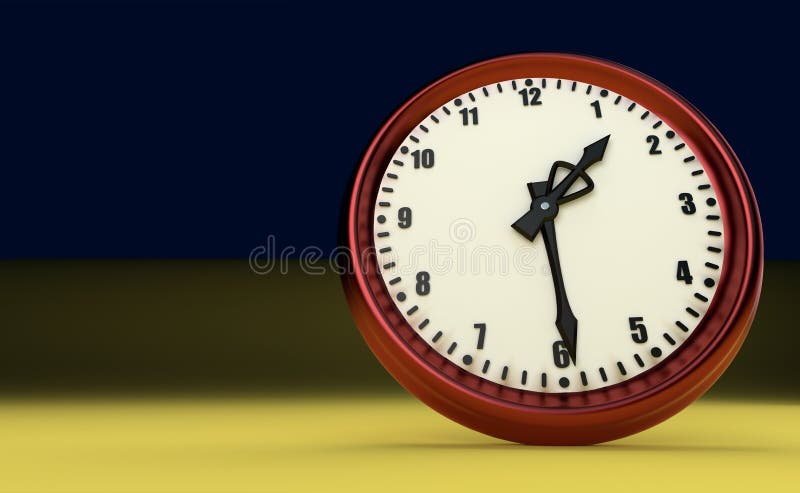 Half Past 1 O`clock Analog Clock Icon Stock Illustration - Illustration ...