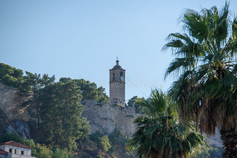 The Big Clock at Nafplio City Summer Stock Image - Image of nafplio, summer: 393635847