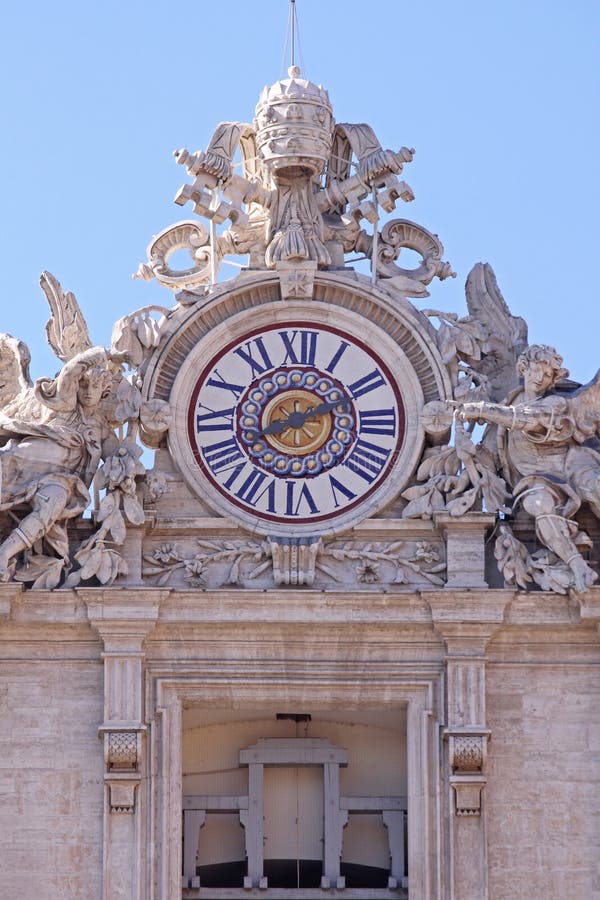 Vatican Clock stock image. Image of roman, religion - 148761853