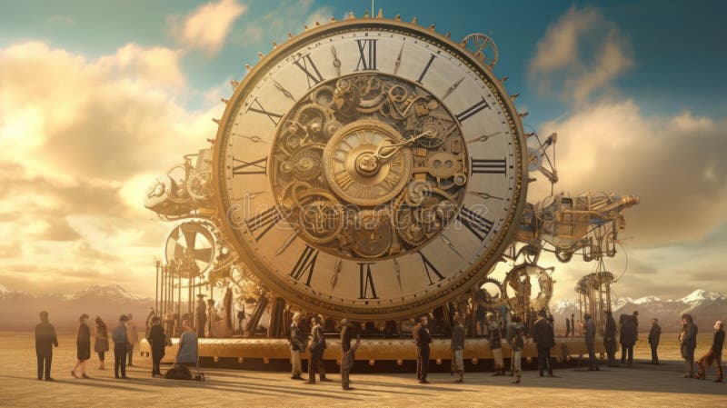 Big Clock. Time Machine. Big Clock. Time Machine Stock Illustration ...