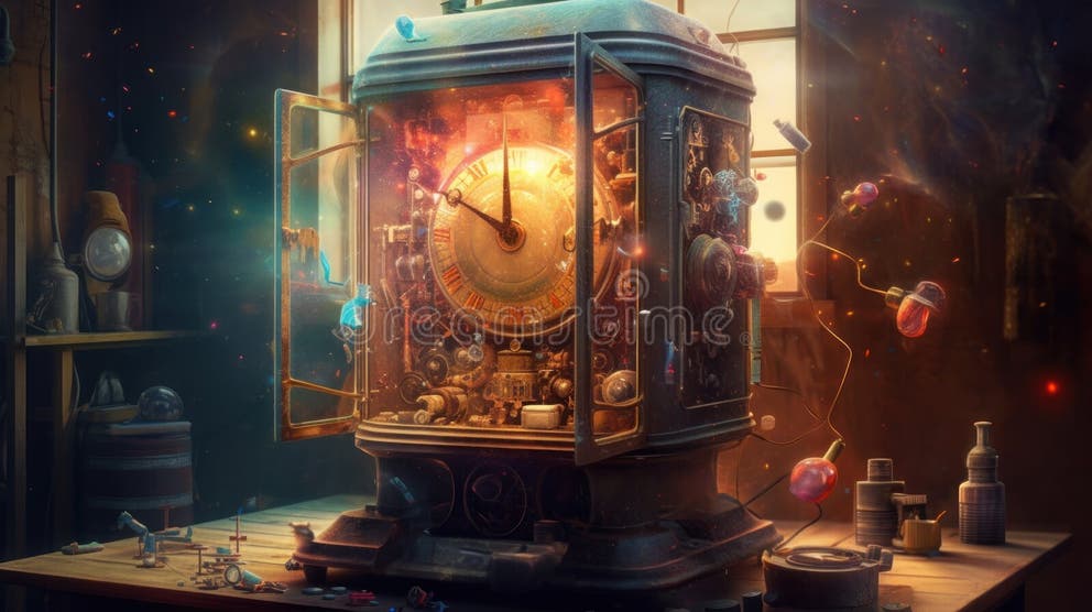 Big Clock. Time Machine. Big Clock. Time Machine Stock Illustration ...