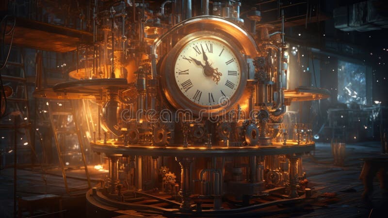 Big Clock. Time Machine. Big Clock. Time Machine Stock Illustration ...