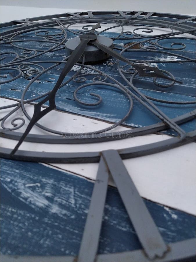 Big clock on the wall stock image. Image of black, wood - 258434335